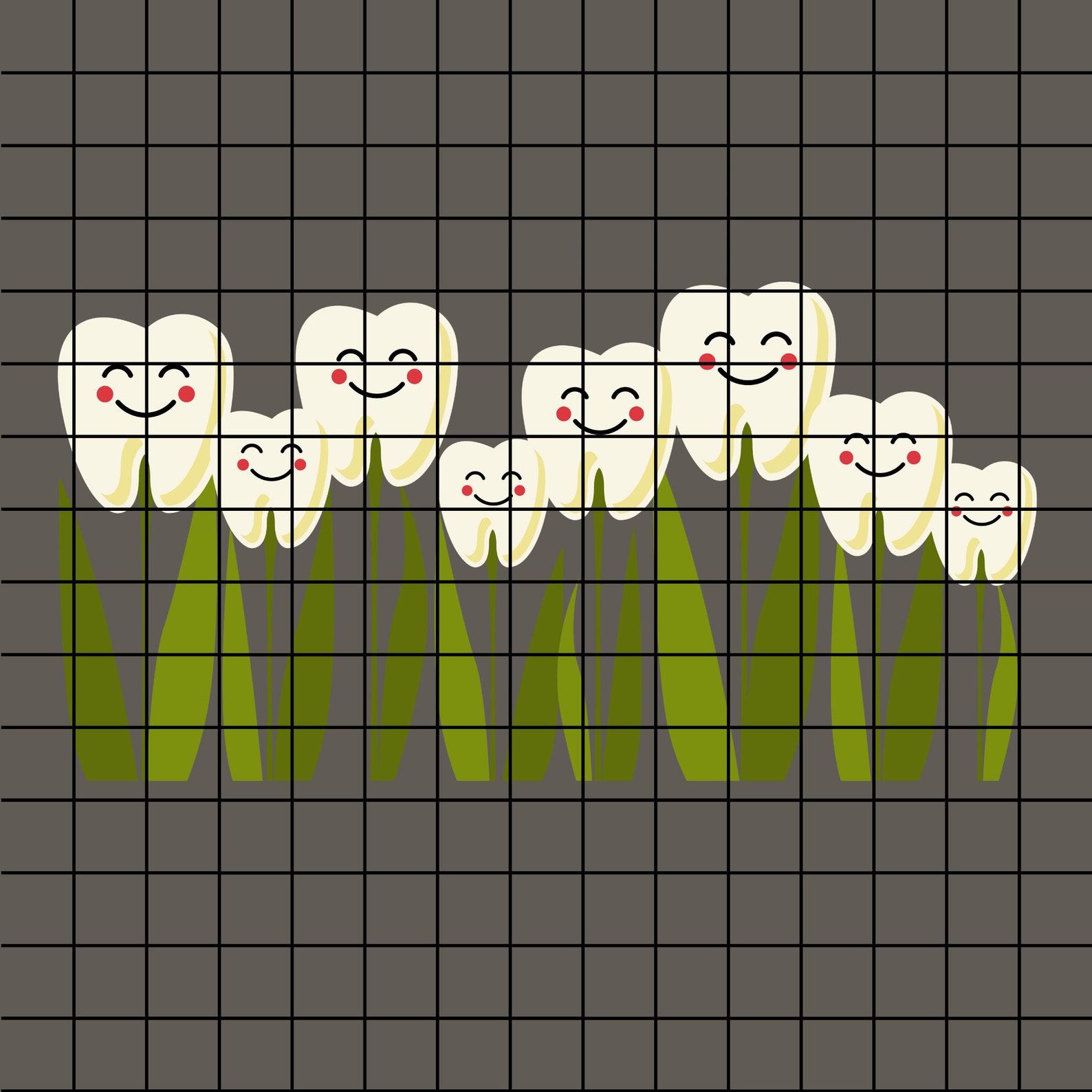 Spring Tulip Garden Dental Teeth Flower Garden Dental Tooth, SVG, PNG ...
