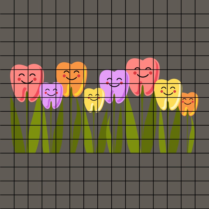 Spring Tulip Garden Dental Teeth, Dentist SVG PNG JPG Bundle - Etsy