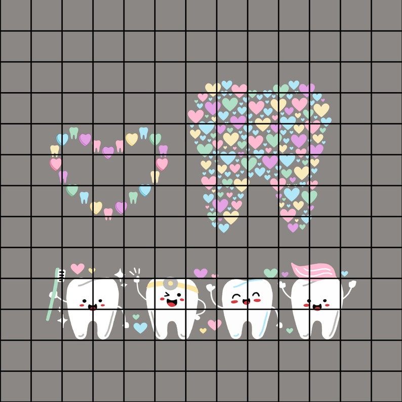 Valentine's Day Dental Tooth, SVG, PNG, JPG Bundle, Dentist, Love ...