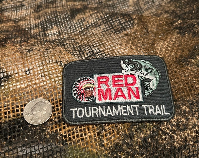 Vintage 1980's Red Man Chewing Tobacco Embroidered Iron on Patch - Etsy