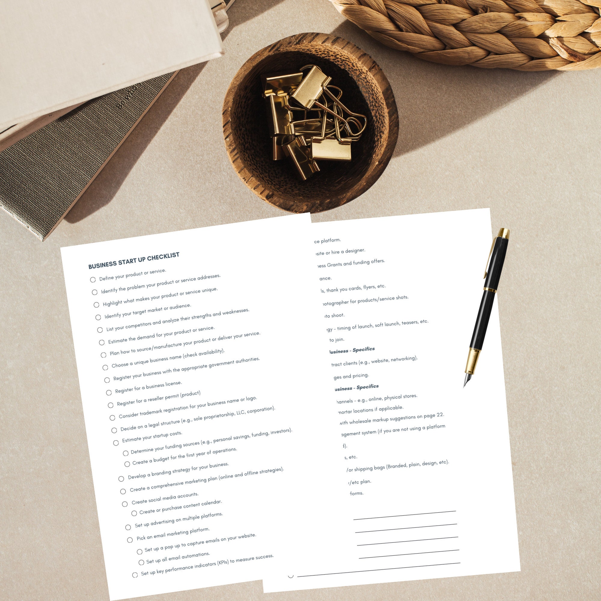 Business Start up Checklist Digital Download Printable - Etsy