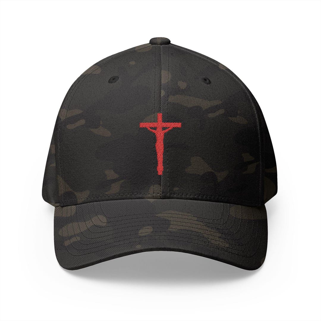 Jesus Crucifis, Flex Fit, Embroidered, SR Traditional Catholic ...