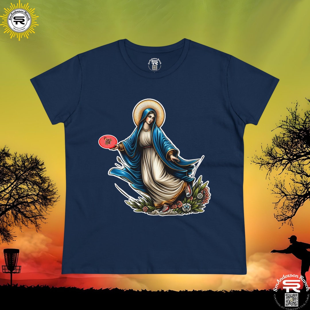 Woman's Mother Mary Playing Disc Golf, SR Traditional Catholic ...