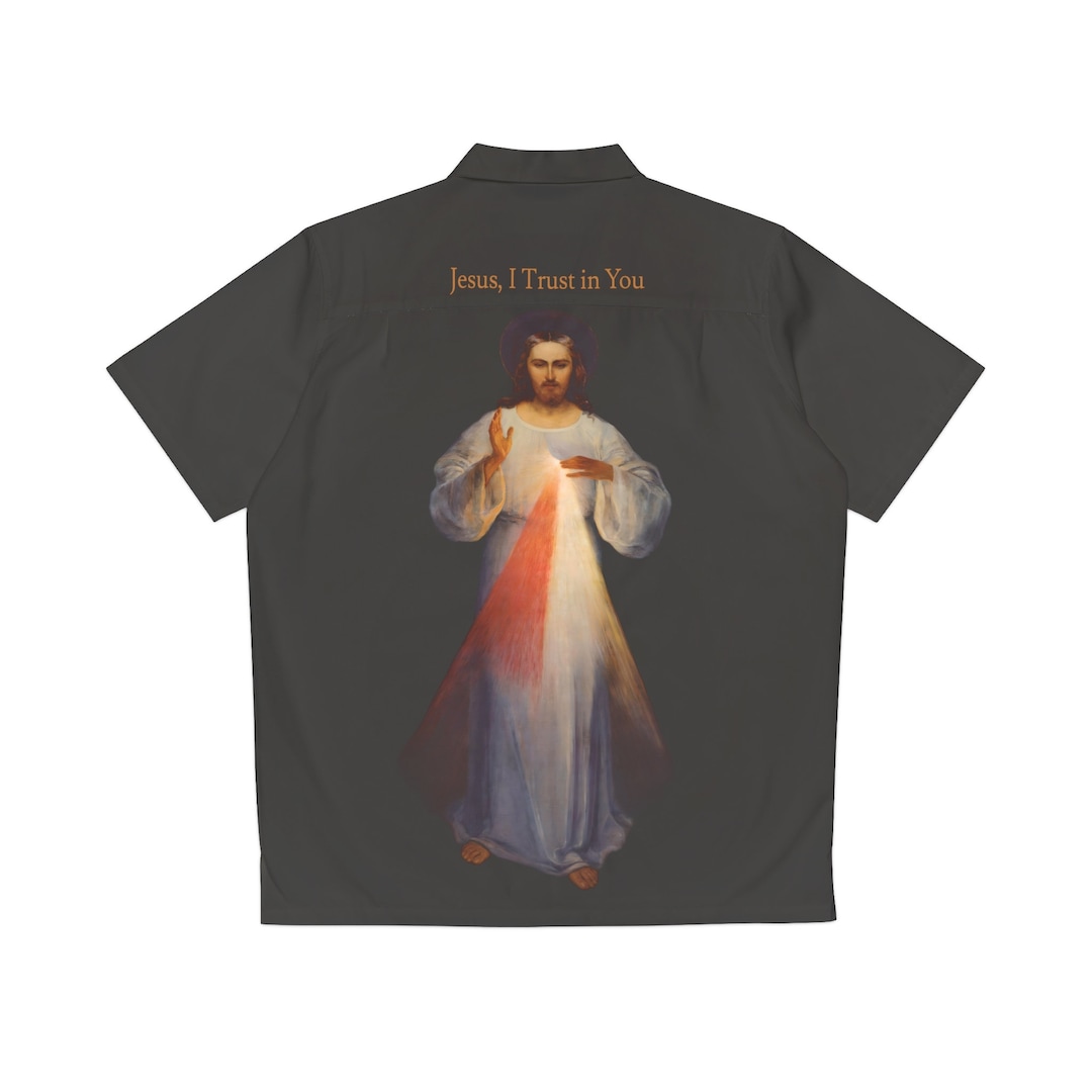Divine Mercy, Jesus I Trust in You, SR Men's Hawaiian Shirt, Bowling ...