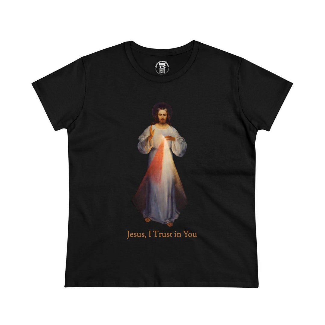 Divine Mercy Woman's Shirt: Jesus I Trust in You, Catholic Top - Etsy