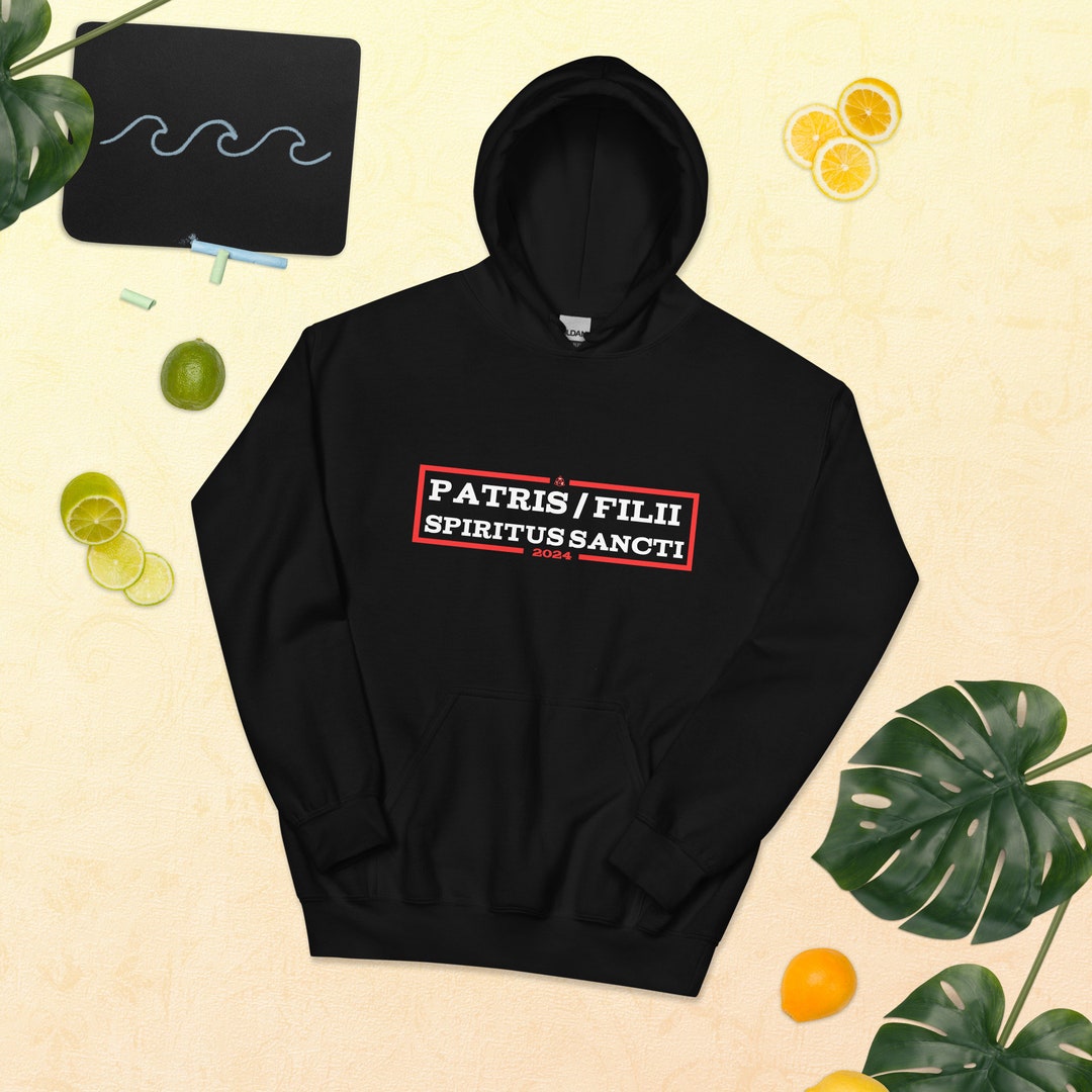 Holy Trinity Latin Hoodie: Christian Gift - Etsy