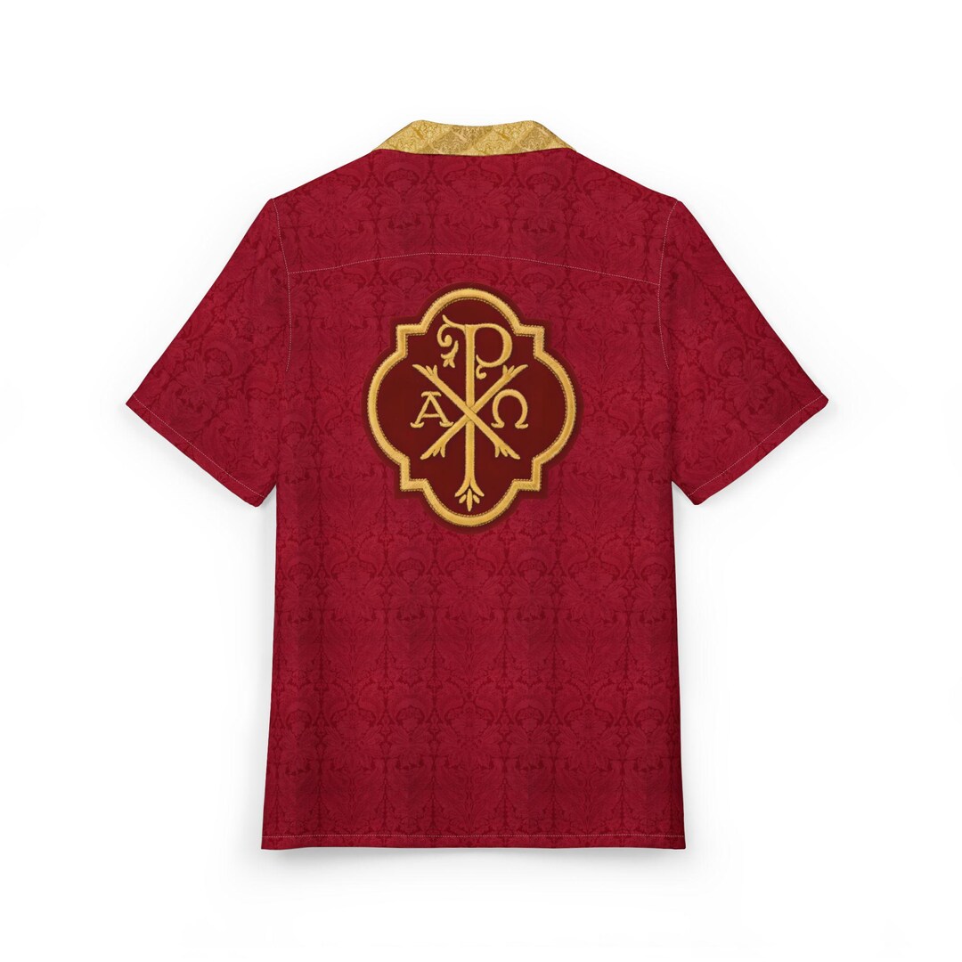 Liturgical Red, Chi Rho Alpha Omega, Pentacost, SR Catholic Christian ...