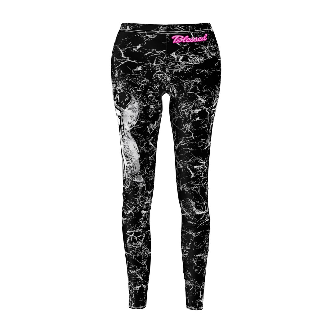 Blessed Gothic Mary SR Women's Cut & Sew Casual Leggings, Traditional ...