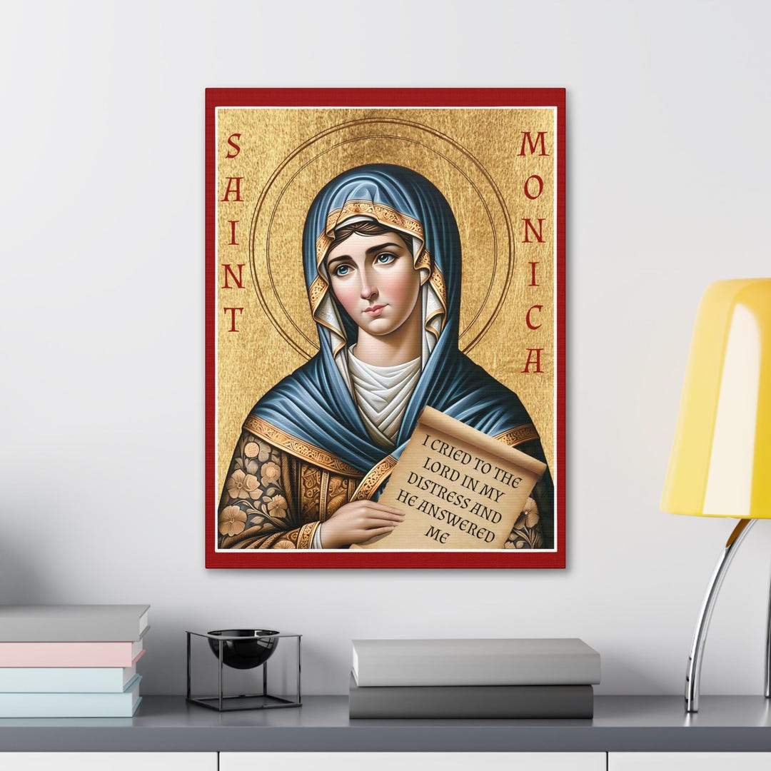 Canvas SR Modern Icon, Saint Monica, Catholic Christian Religious ...