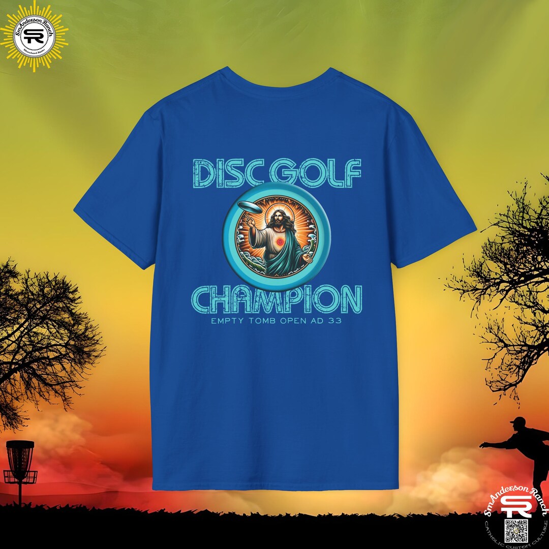 Jesus Disc Golf Champion T-shirt: Catholic Christian Folf Tee - Etsy