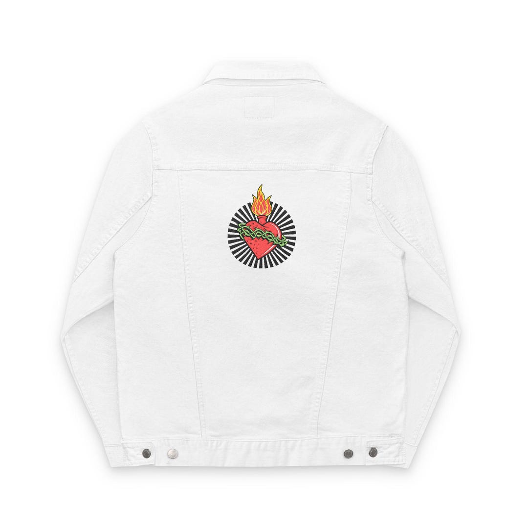 Embroidered Sacred Heart of Jesus, Traditional Catholic Christian ...