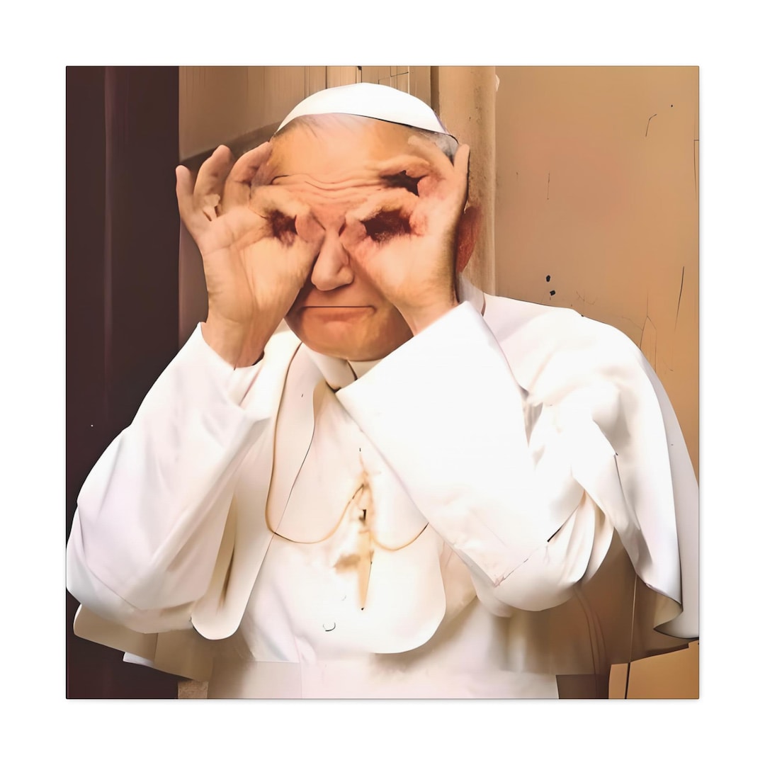 Pope John Paul II Matte Canvas Art: Catholic Christian Decor - Etsy