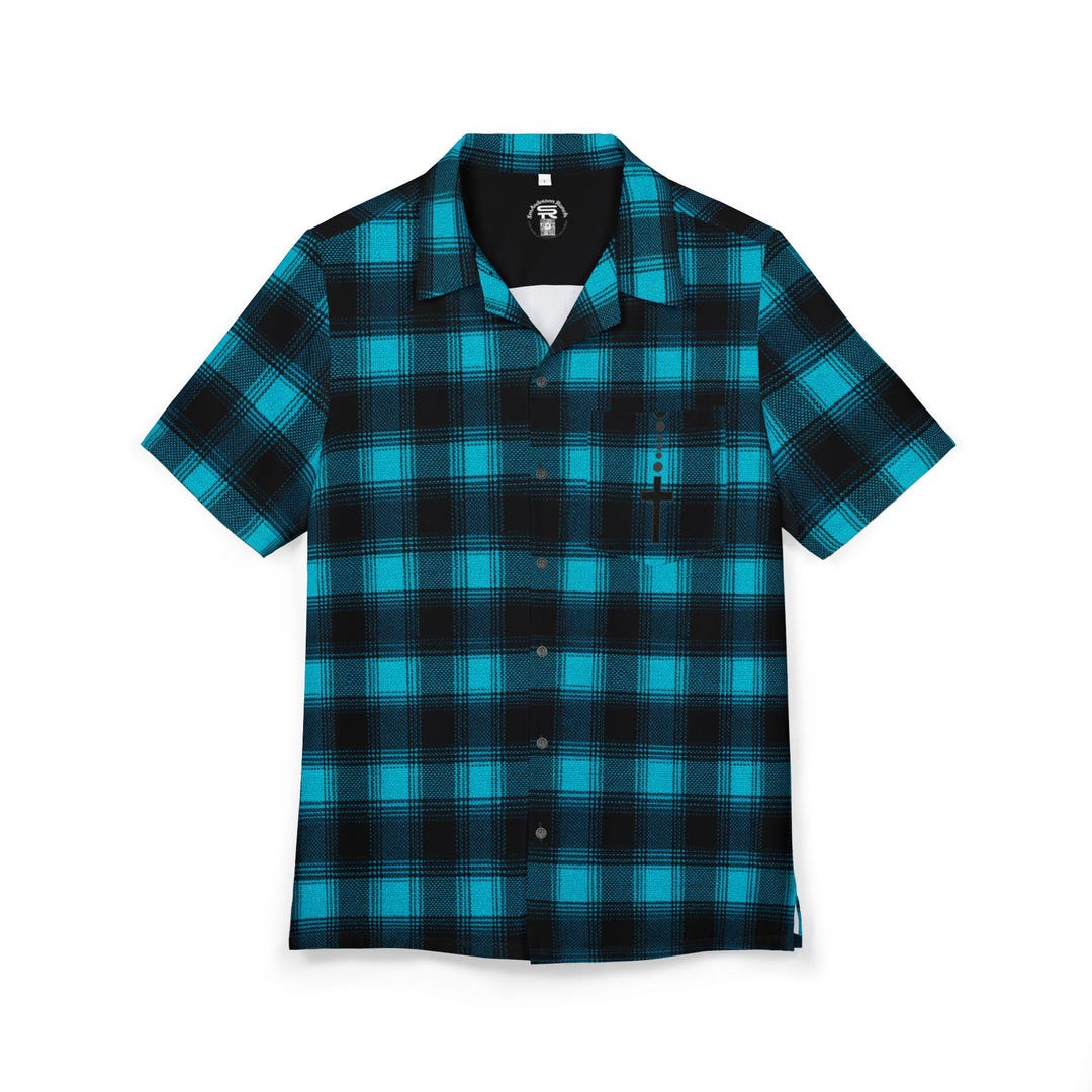 Teal and Black Plaid With Rosary on Pocket, Smanderson Ranch Catholic ...