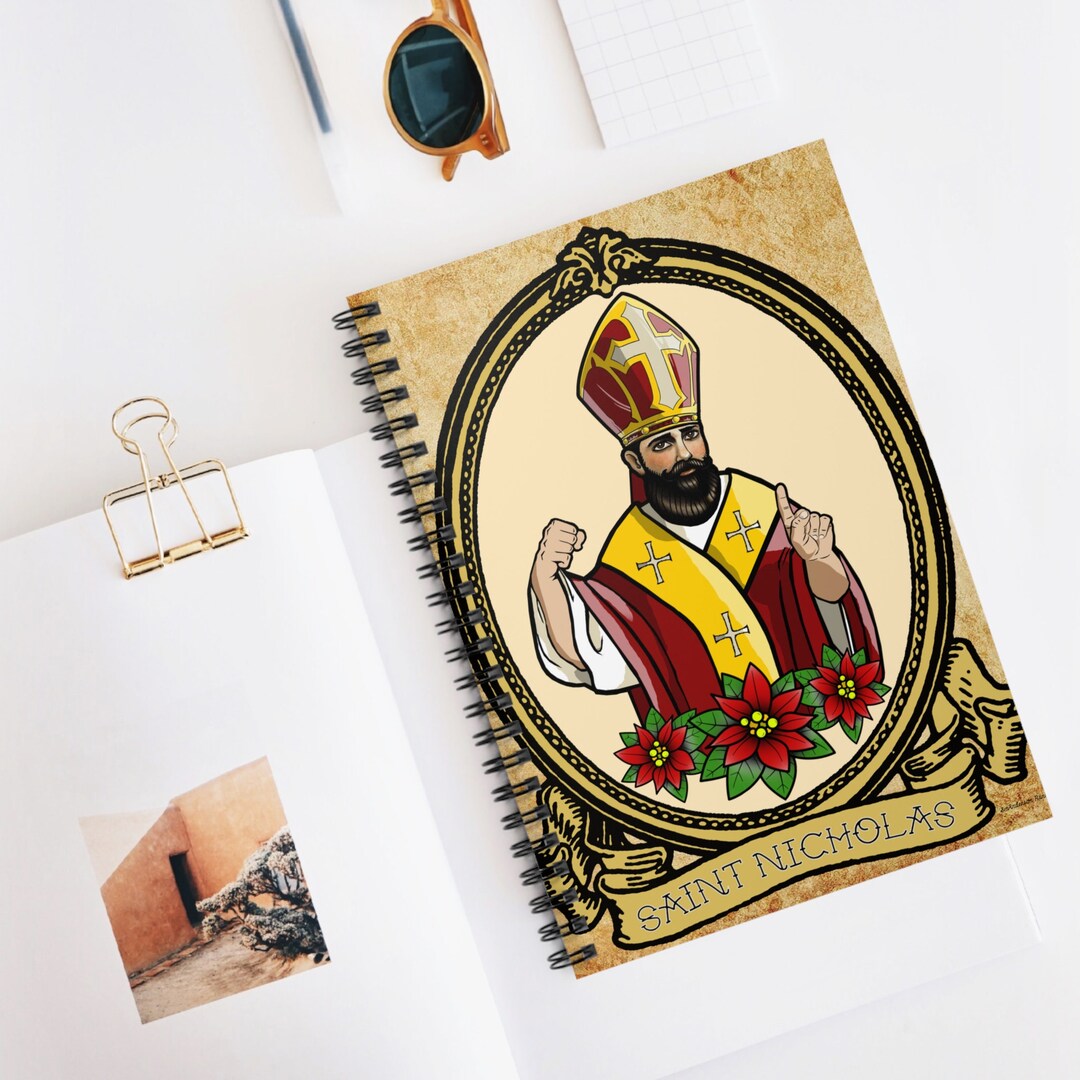 St Nicholas Spiral Notebook: Original Santa, Traditional Catholic ...
