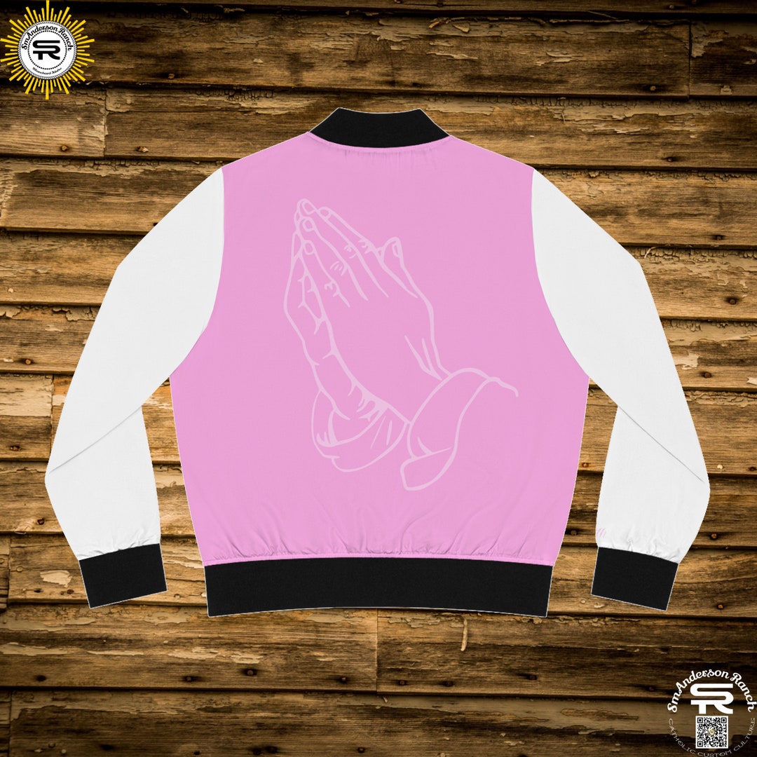 Women's Pink Prayer Flamingo and Palm Trees SR Traditional Catholic ...