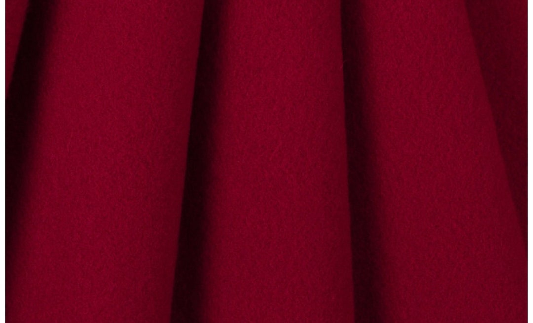 Real Wool Italian (coating) Fabric - Red Color- Used for Winter Coats ...