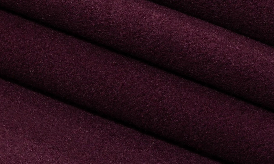 Real Wool Italian (coating) Fabric - WINE Color-used for Winter Coats ...