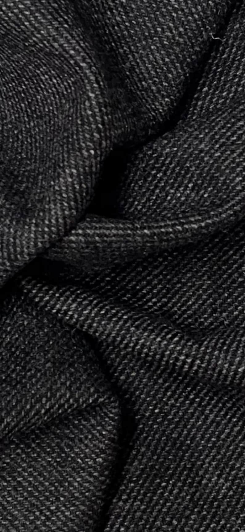 2 Yds for 26 Dollars ,60% Wool (flannel Tweed) Fabric - Charcoal Gray ...