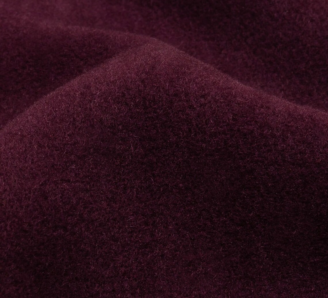 Real Wool Italian (coating) Fabric - WINE Color-used for Winter Coats ...