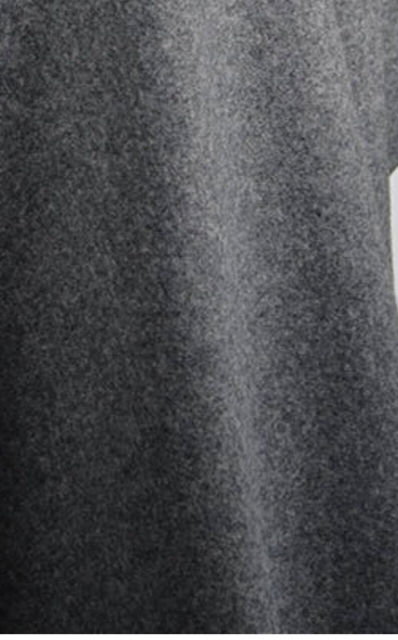 Real Wool Italian (coating) Fabric - HEATHER CHARCOAL GRAY Color Used ...