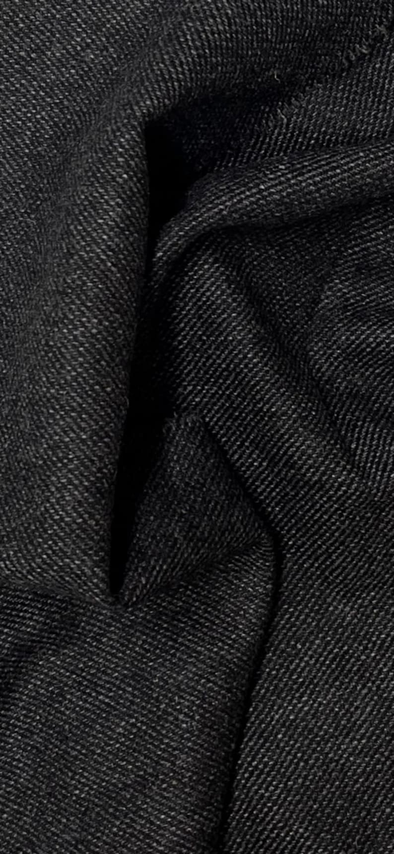 2 Yds for 26 Dollars ,60% Wool (flannel Tweed) Fabric - Charcoal Gray ...