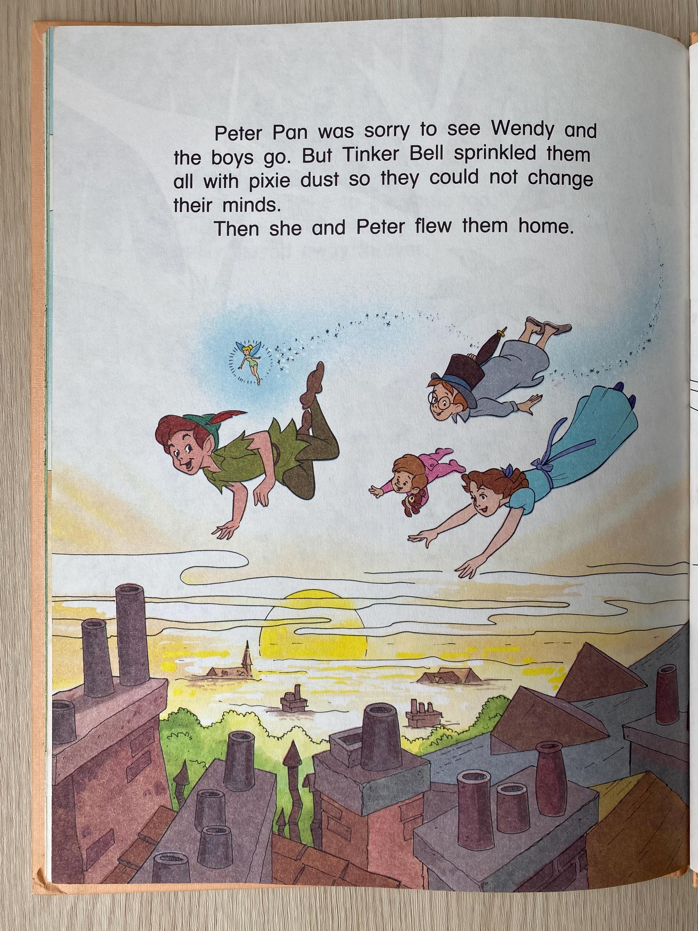 1986 Vintage Book Wendy’s Adventure in Never Land by the Walt Disney ...