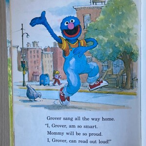 1985 Vintage Sesame Street Book Grover Learns to Read, Written by Dan ...