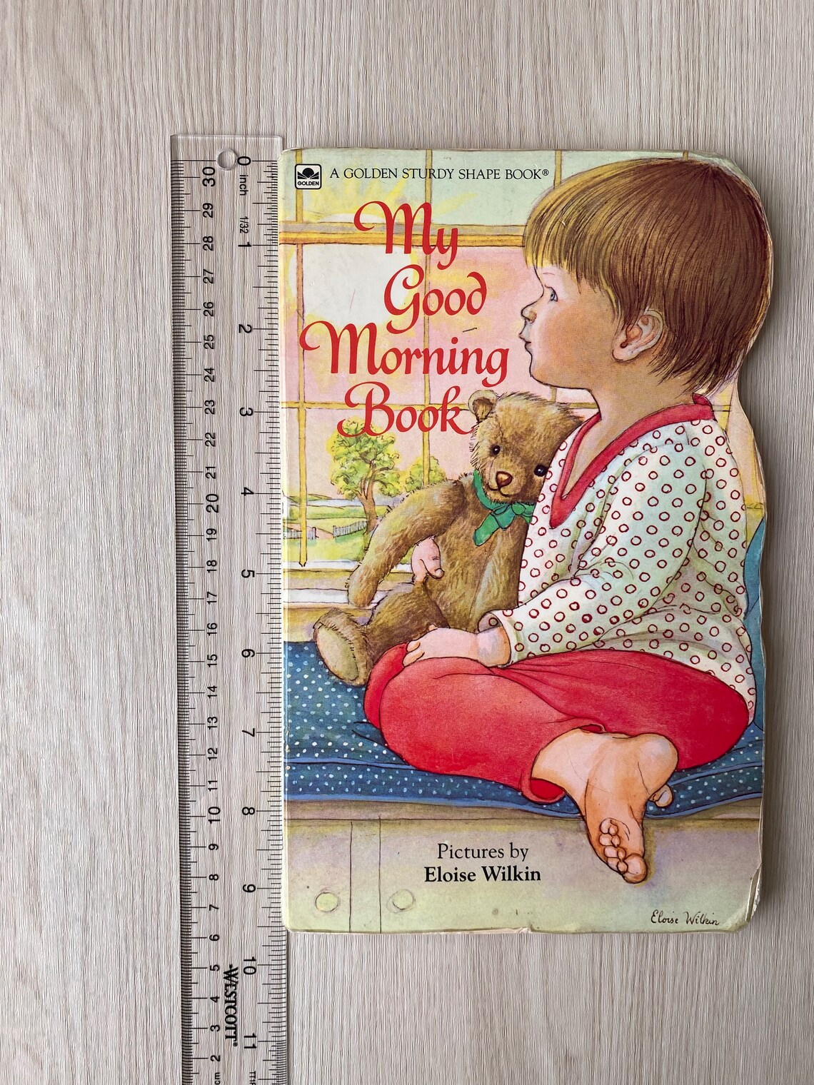 1983 Vintage Hardcover Board Book My Good Morning Book A Golden Sturdy Shape Book Illustrated by ...