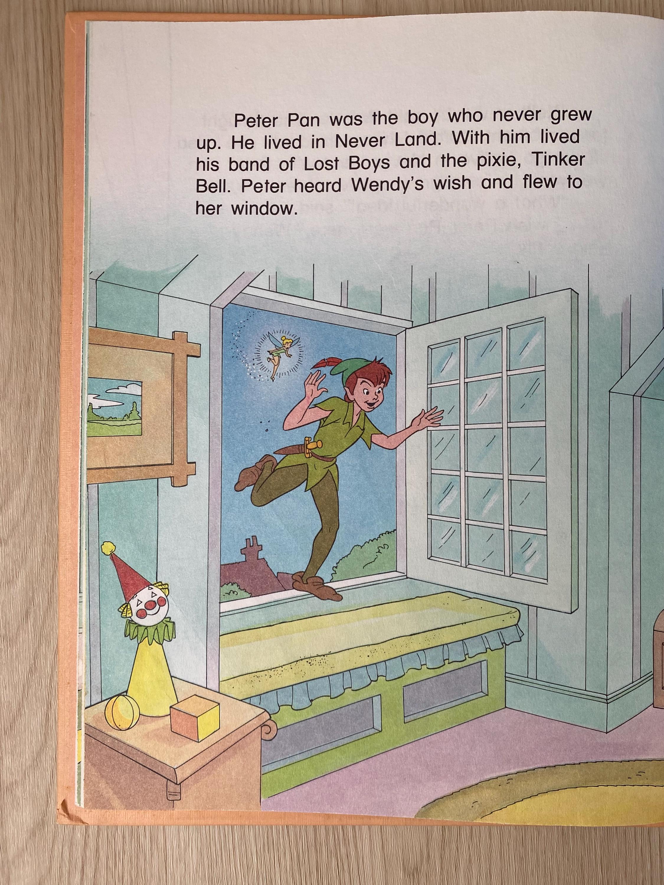 1986 Vintage Book Wendys Adventure in Never Land by the Walt Disney ...