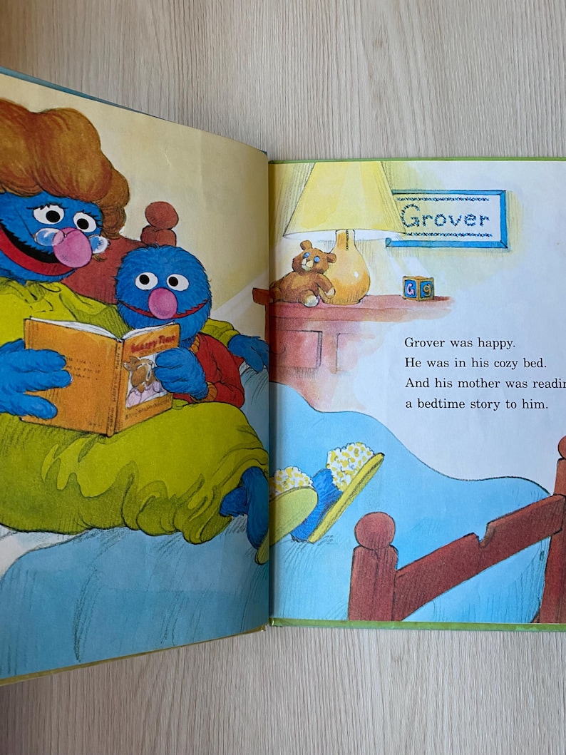 1985 Vintage Sesame Street Book Grover Learns to Read, Written by Dan ...