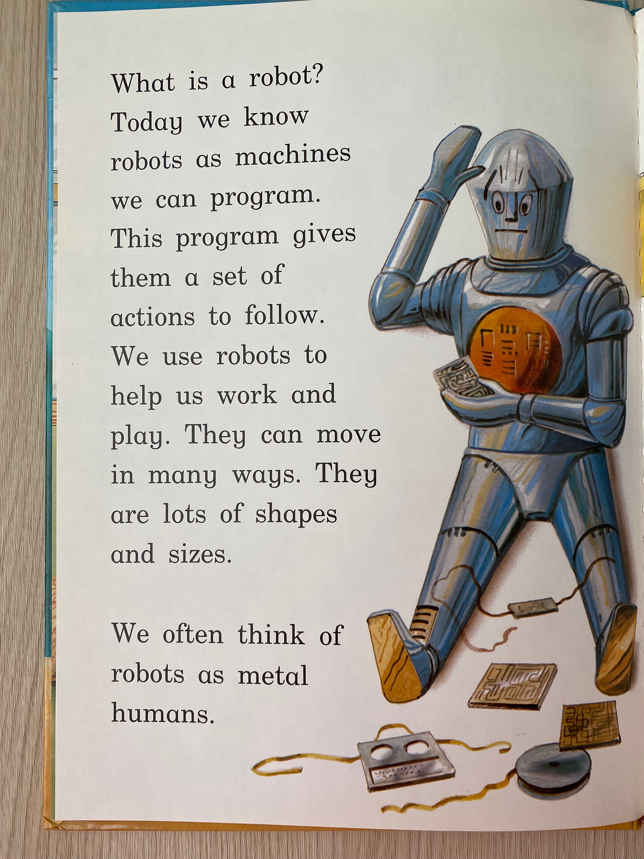Vintage 1985 Robot Book: Colorful Illustrations by Tony Gibbons - Etsy