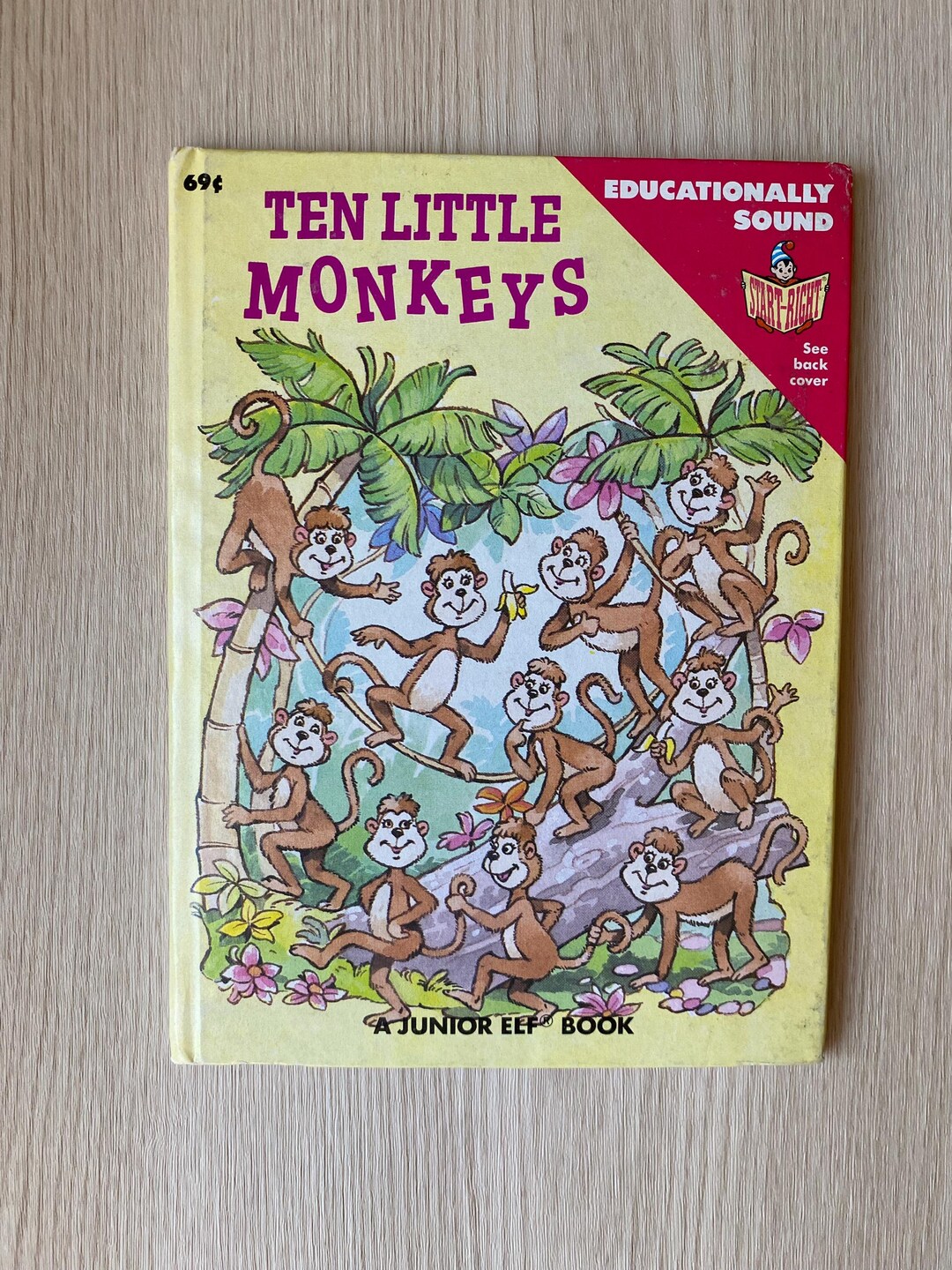 Vintage 1988 Ten Little Monkeys Counting Book - Etsy