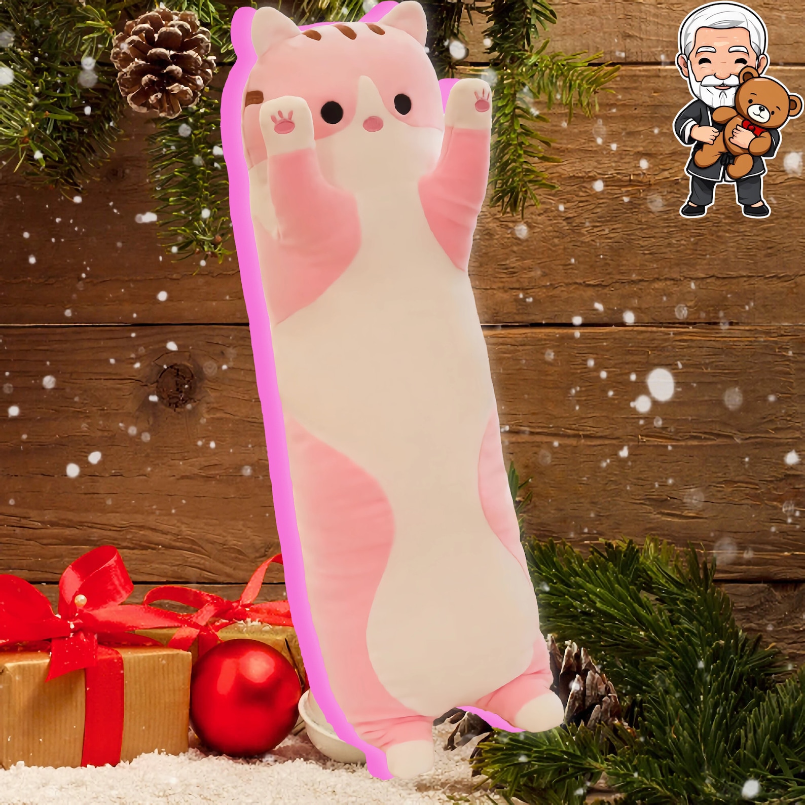 Long Cat Plush Cat Plush Cute Cat Plush Soft Home Decoration Children's ...