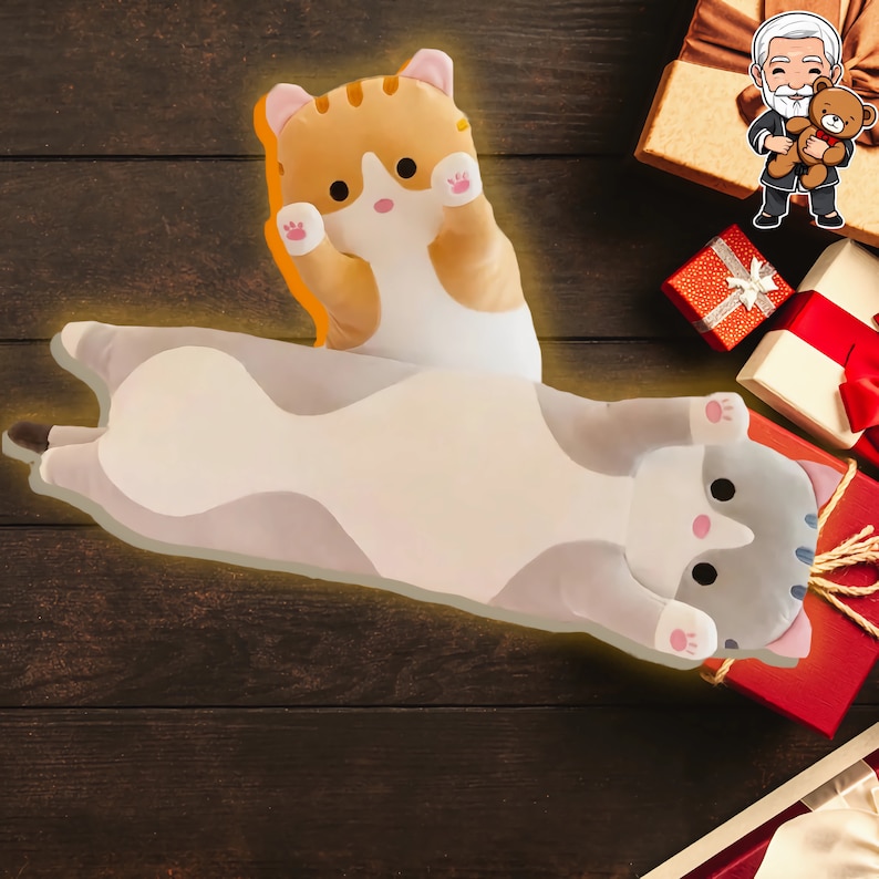 Long Cat Plush Cat Plush Cute Cat Plush Soft Home Decoration Children's ...