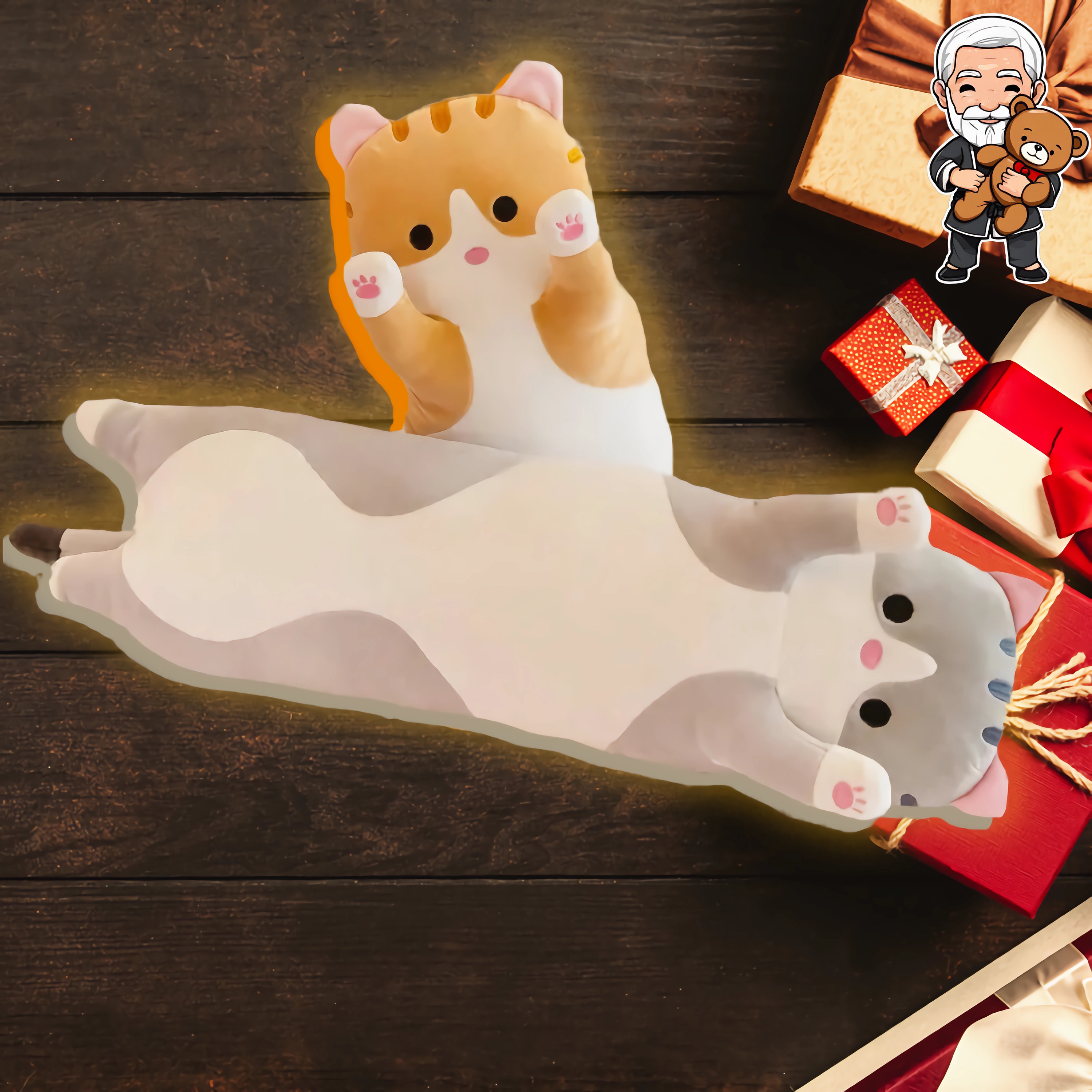 Long Cat Plush Cat Plush Cute Cat Plush Soft Home Decoration Children's ...