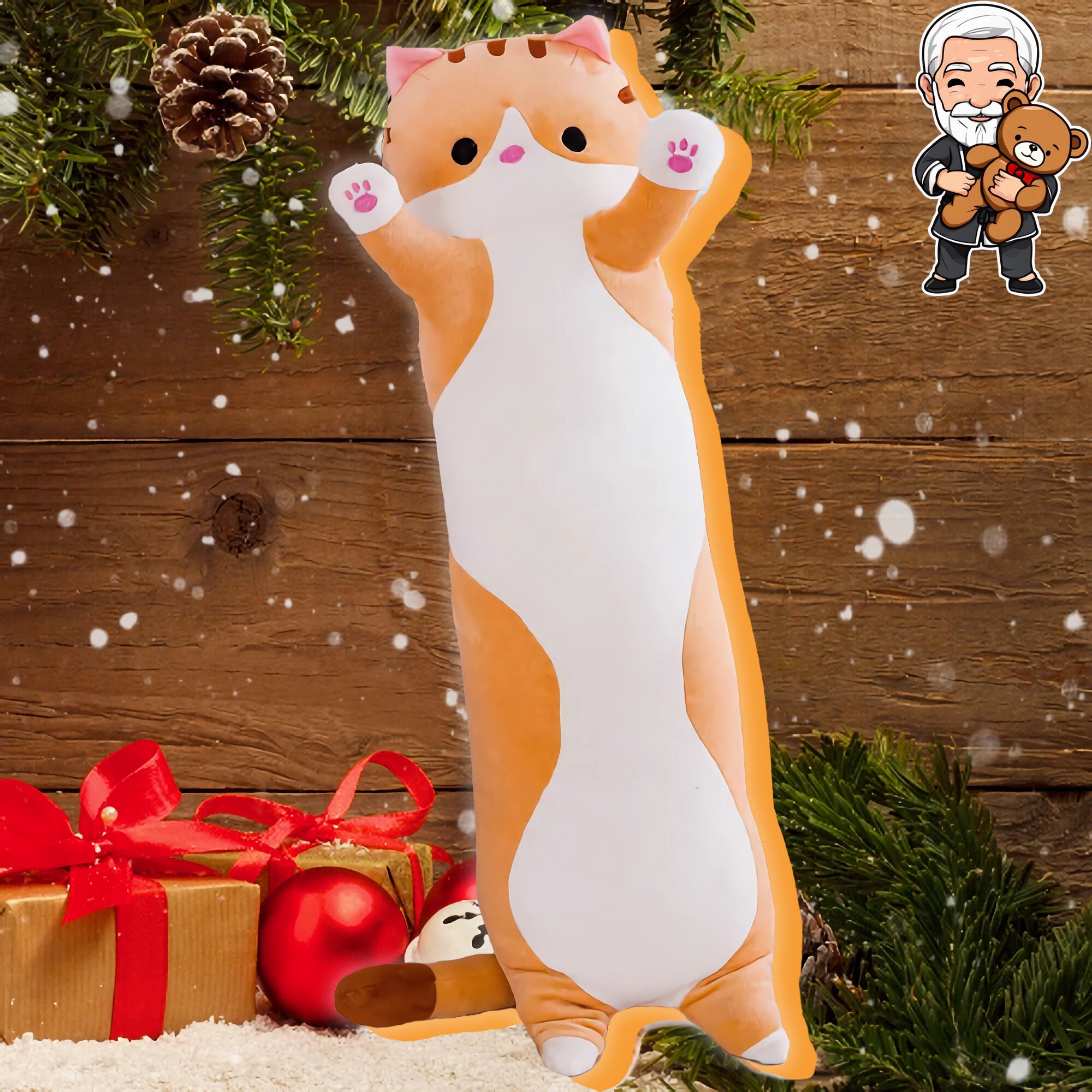 Long Cat Plush Cat Plush Cute Cat Plush Soft Home Decoration Children's ...