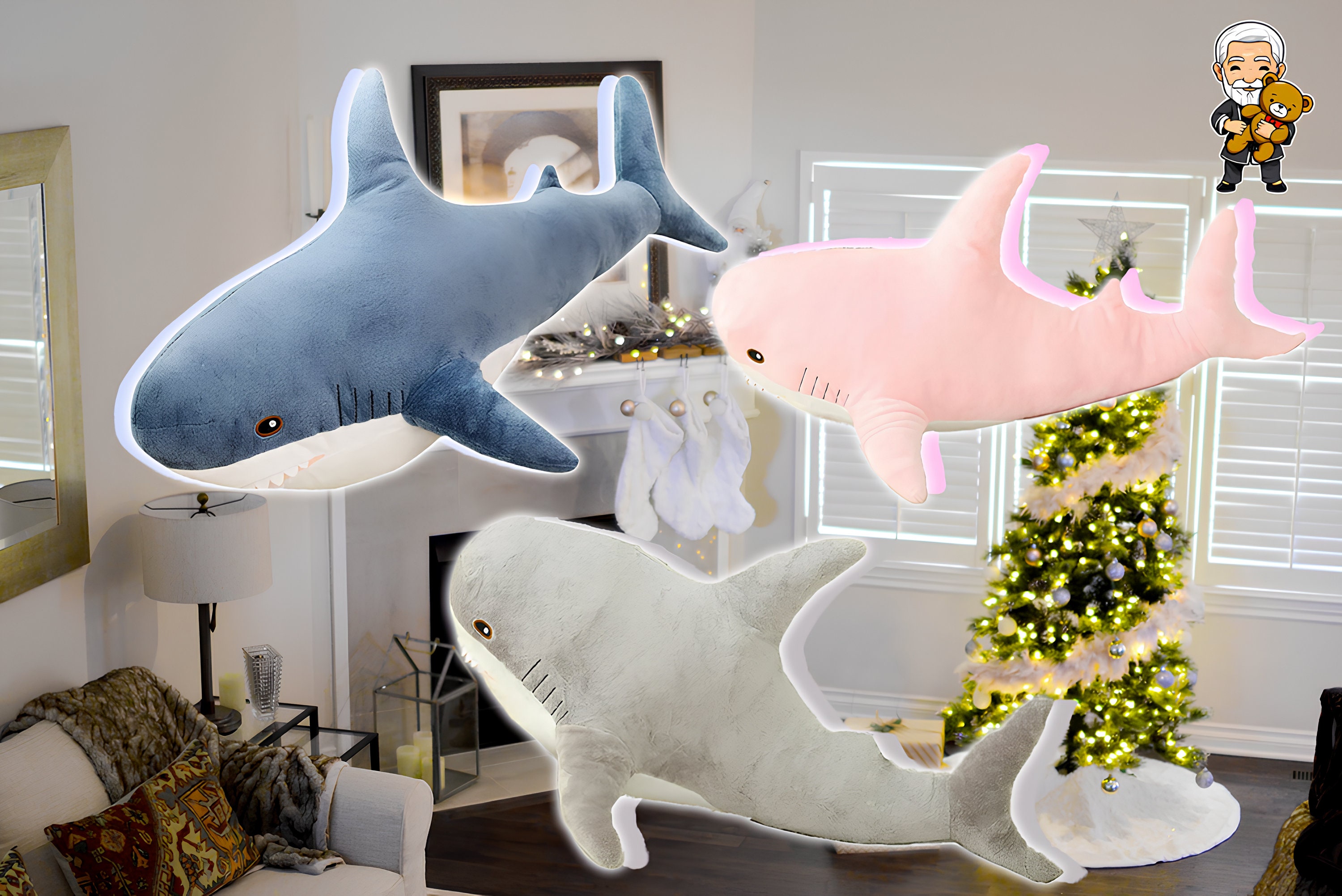 Cute Shark Plush Shark Plush Soft Shark Plush Comfy Home Decoration ...