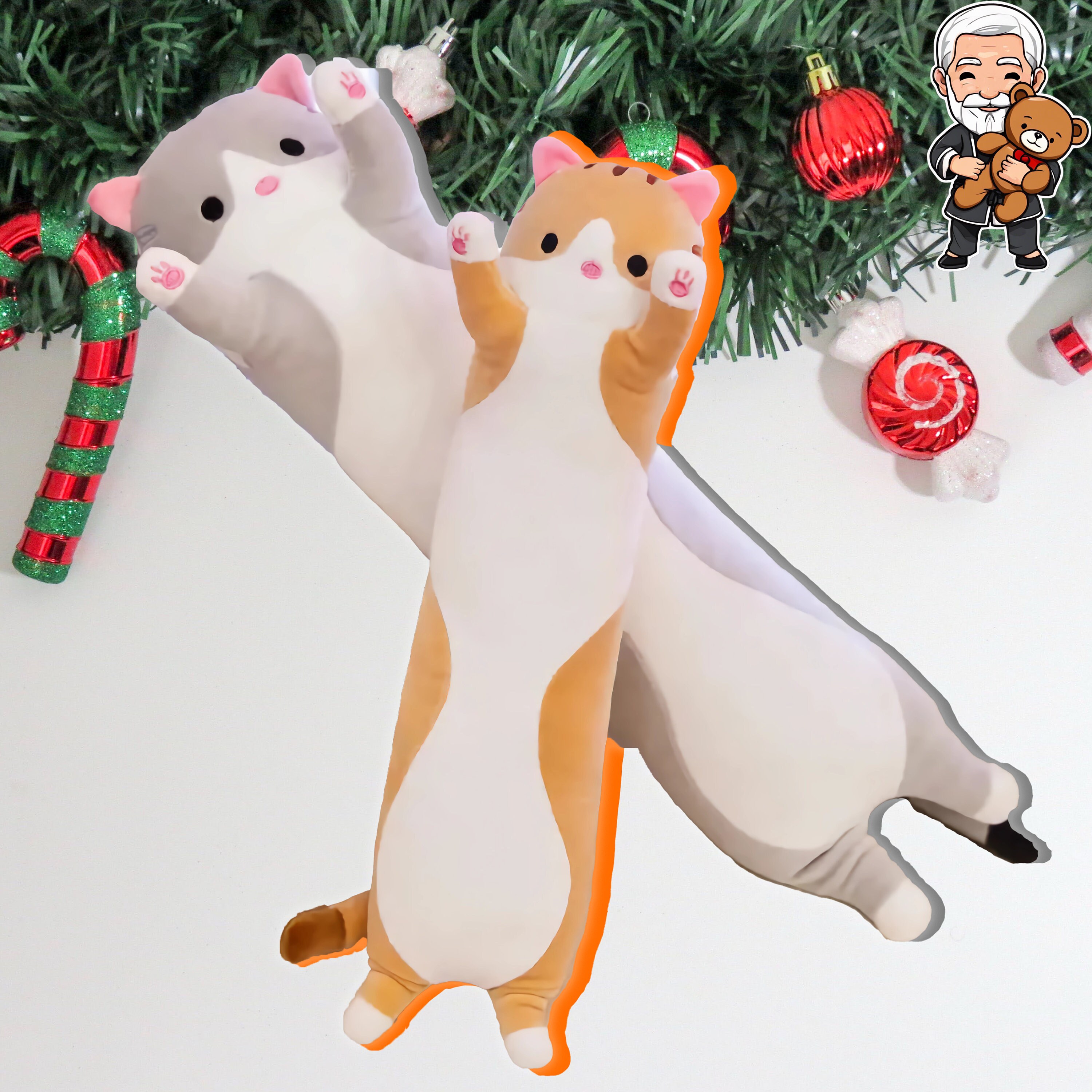Long Cat Plush Cat Plush Cute Cat Plush Soft Home Decoration Children's ...