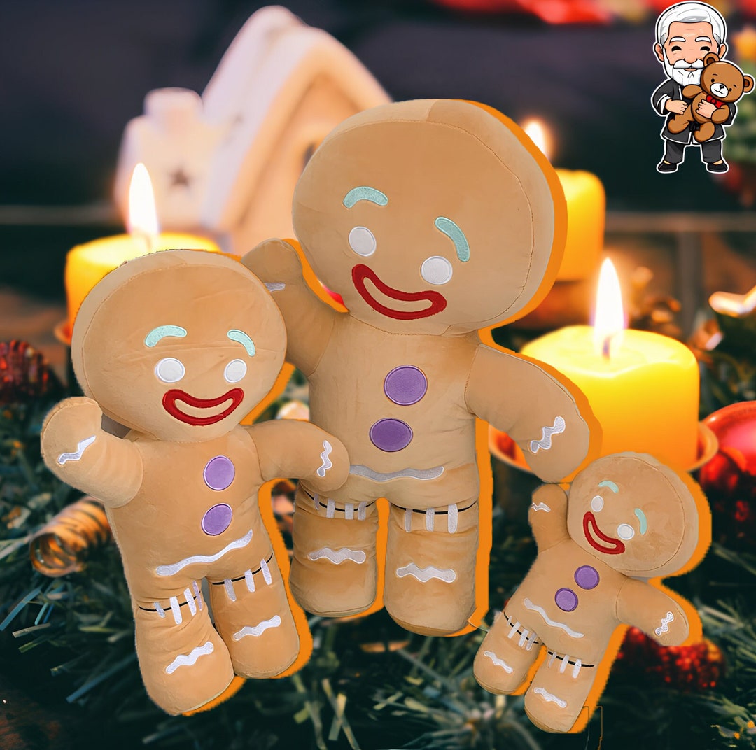 Smiling Gingerbread Plush Gingerbread Plush Cute Gingerbread Plush Soft ...