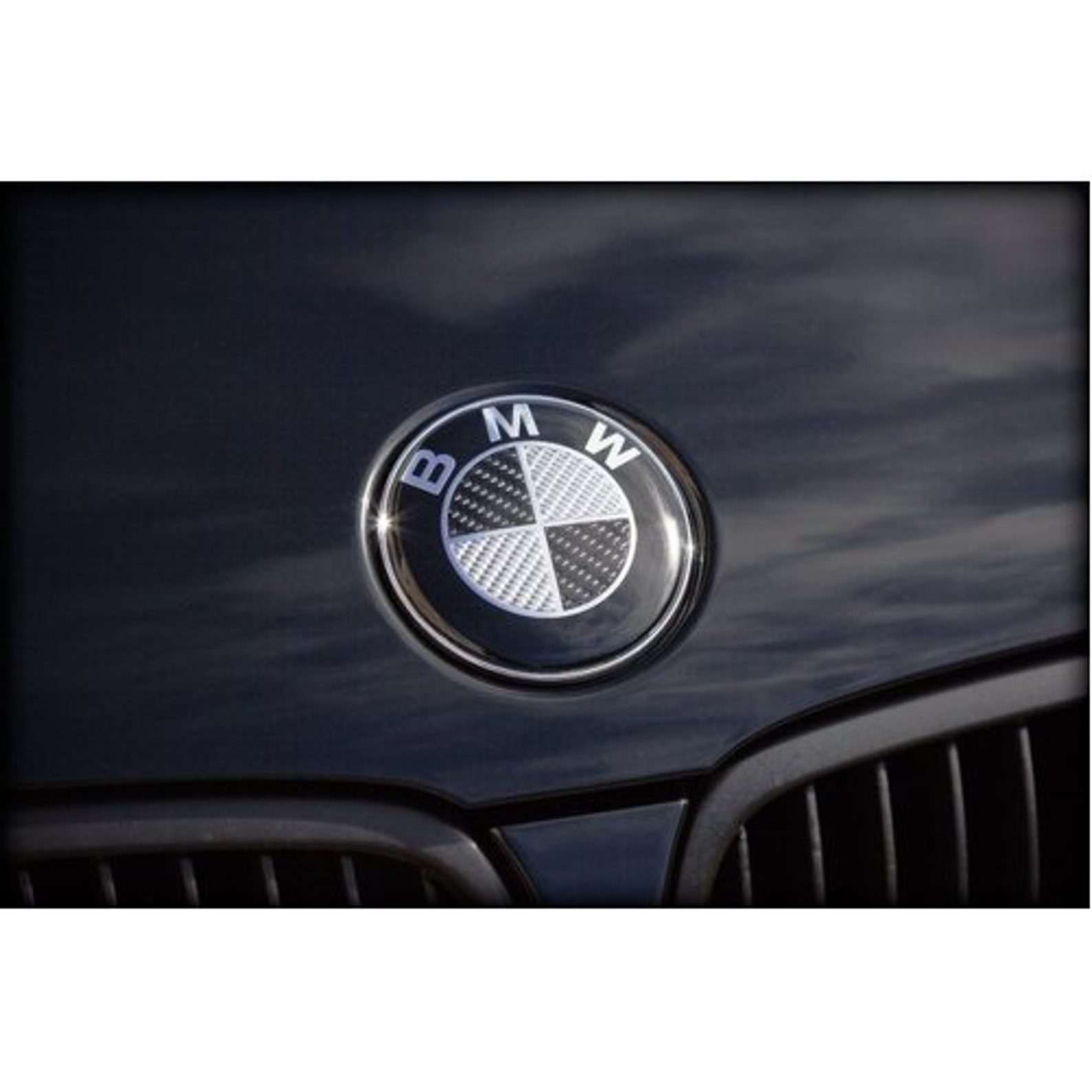 Carbon Fibre BMW Badge Full Set 7pc - See Description for Sizes - All ...