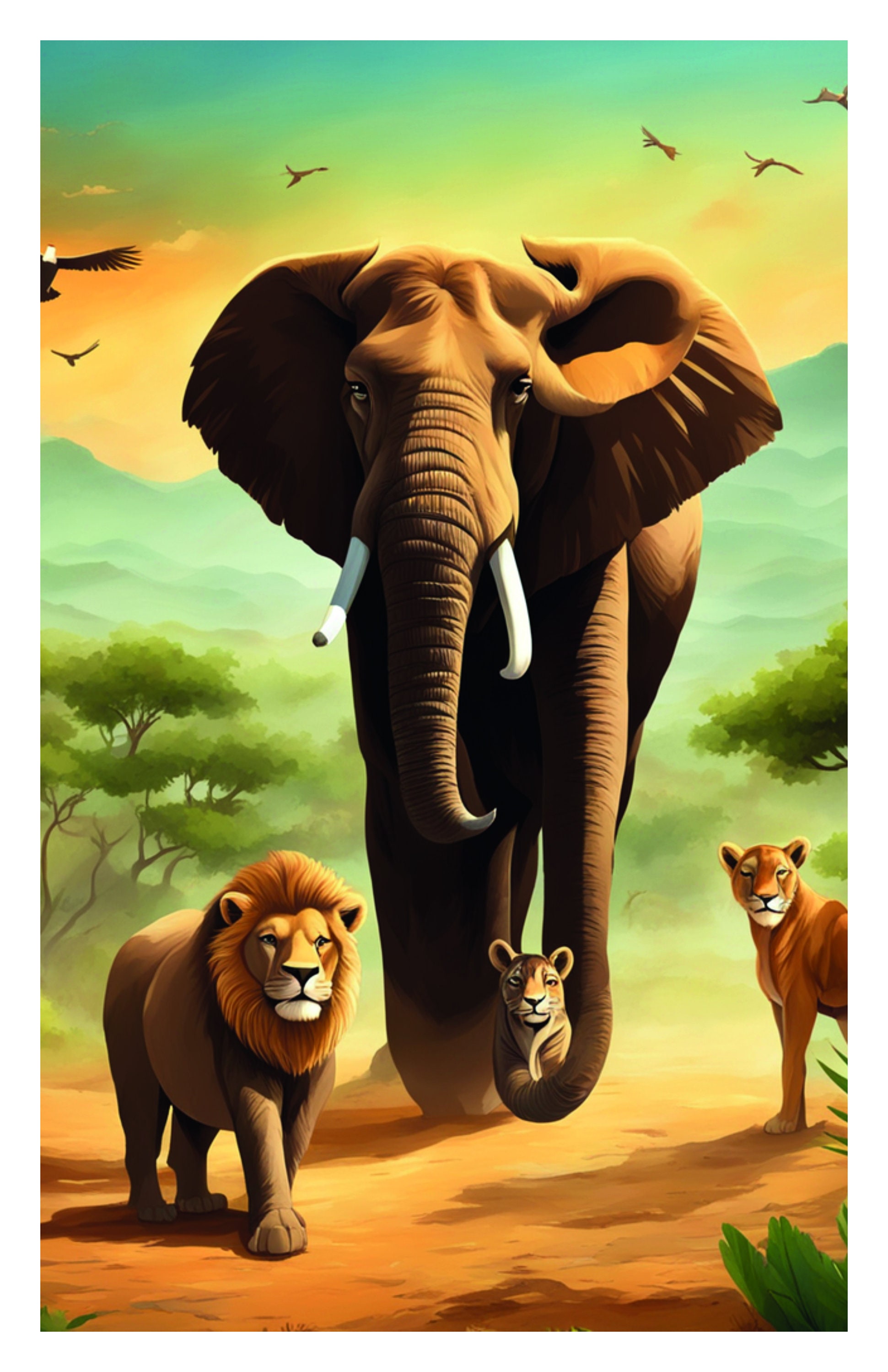 Digital Print Downloads Safari Animals Nursery Baby Room - Etsy