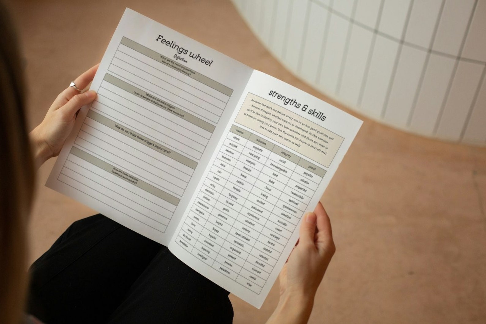 Self Discovery Journal, Reflection Journal, Self Improvement Worksheet ...