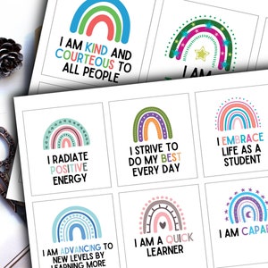 Positive Affirmation Cards for Students | 30 Positive Affirmation Cards ...