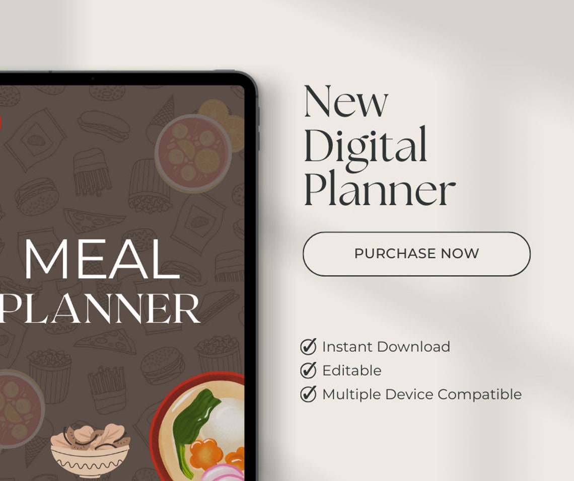 Printable Meal Planner | Weekly Meal Planner | Nutrition Tracker | Grocery List | Diet Milestone ...