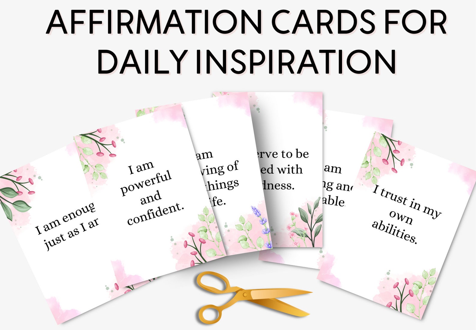 Affirmation Cards for Daily Inspiration, Encouragement Cards, Affirm ...