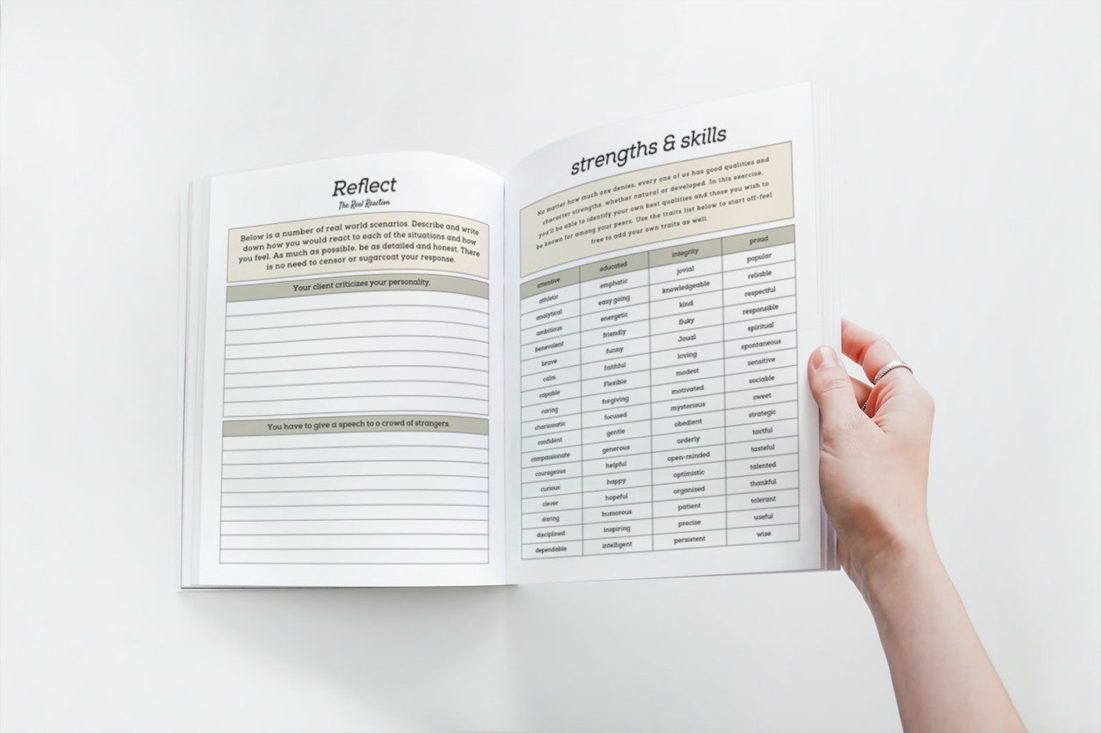 Self Discovery Journal, Reflection Journal, Self Improvement Worksheet ...