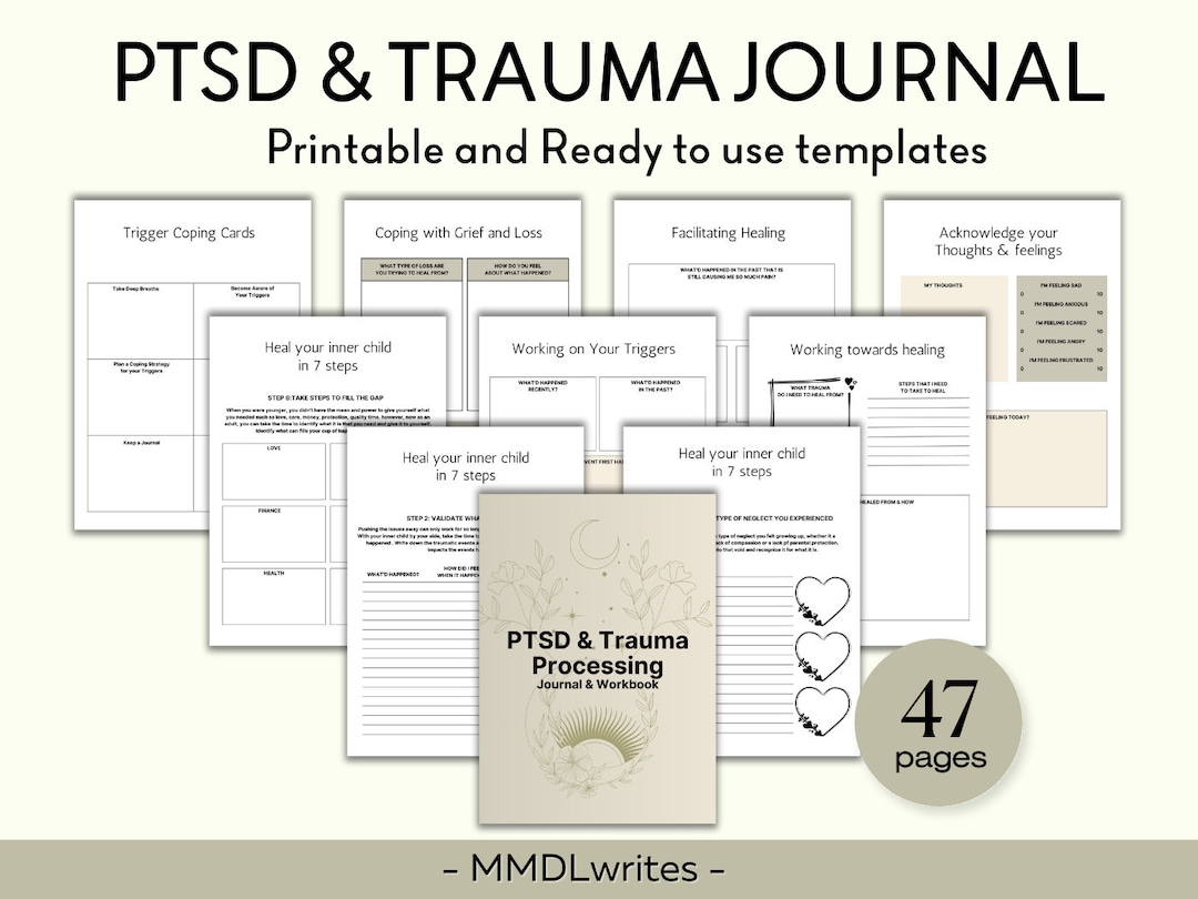 Printable Trauma Therapy Worksheet, Trauma Workbook, Trauma Therapy ...