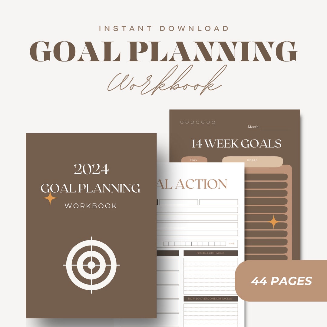 2024 Goal Planning Workbook | 2024 Goal Tracker | SMART Goal Setting ...