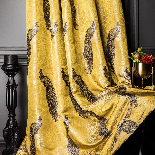 Gold Curtains - Etsy