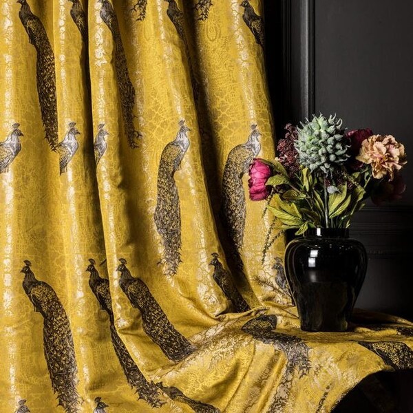 Gold Curtains - Etsy